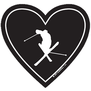 In My Heart-Skiing Sticker,All-Weather High Quality Vinyl Sticker ...